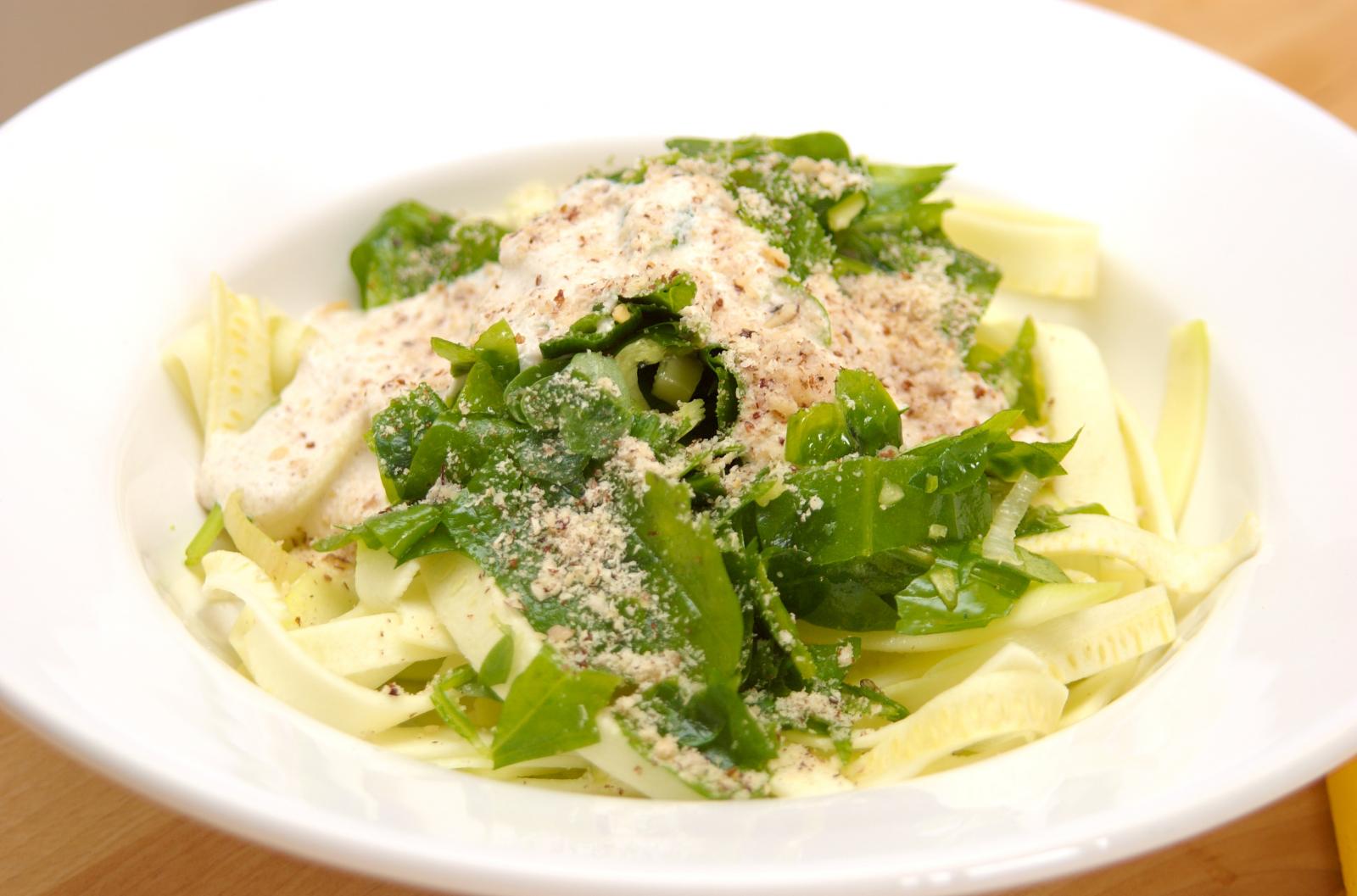 Roh-Tagliatelle Spinachi Rezept, vegan • Rohkost-Rezepte.com